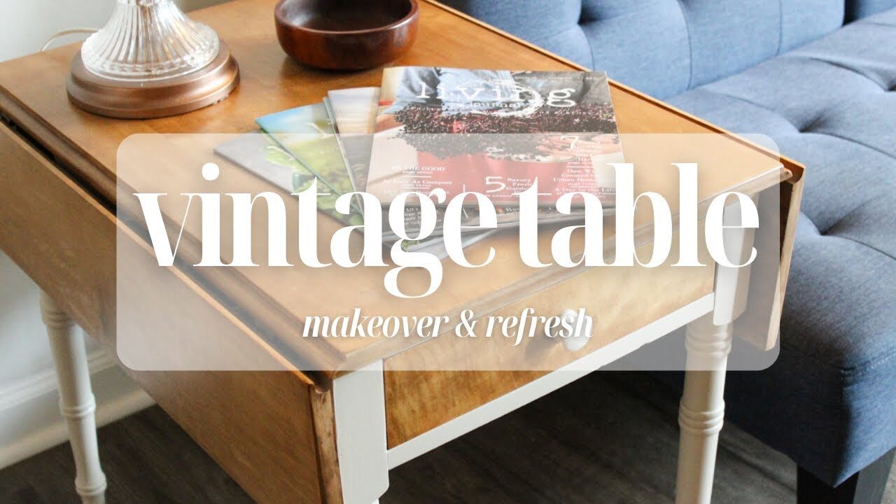 How to Refinish a Vintage Side Table - The Simple Homeplace